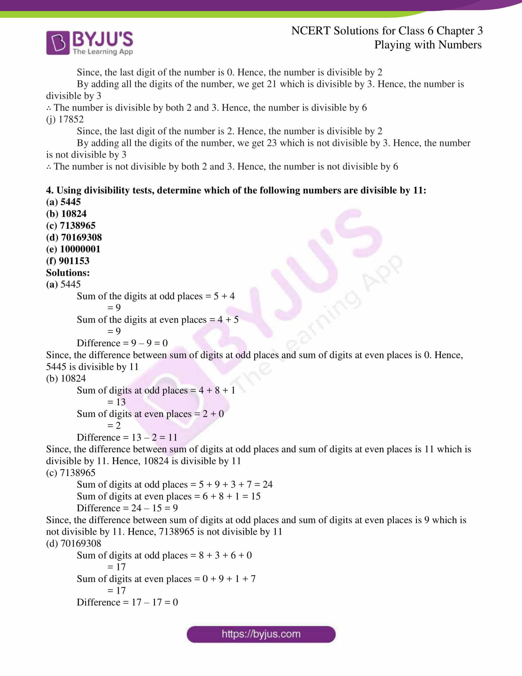 NCERT Solutions Class 6 Maths Chapter 3 Playing With Numbers Download