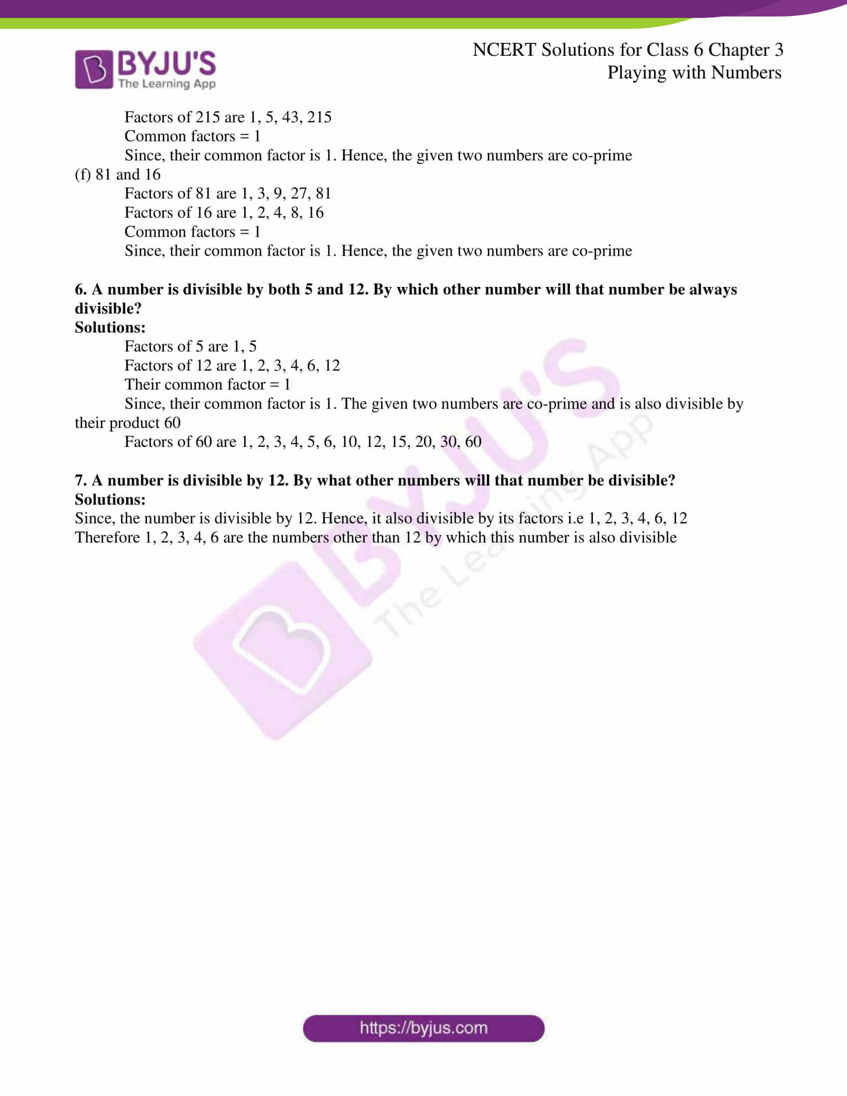 Ncert Solutions For Class 6 Maths Exercise 3 4 Chapter 3 Playing With