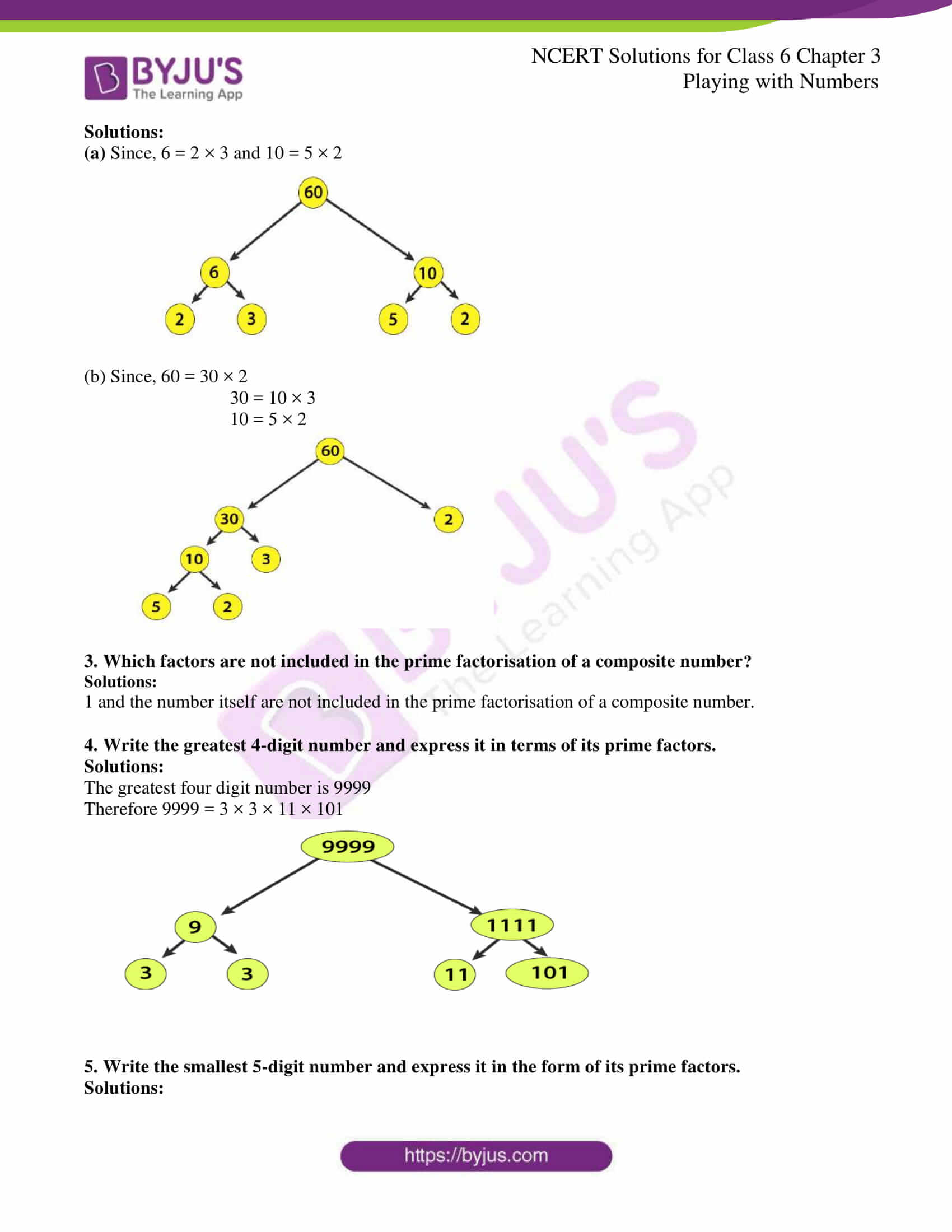NCERT Solutions Class 6 Maths Chapter 3 Playing With Numbers Download