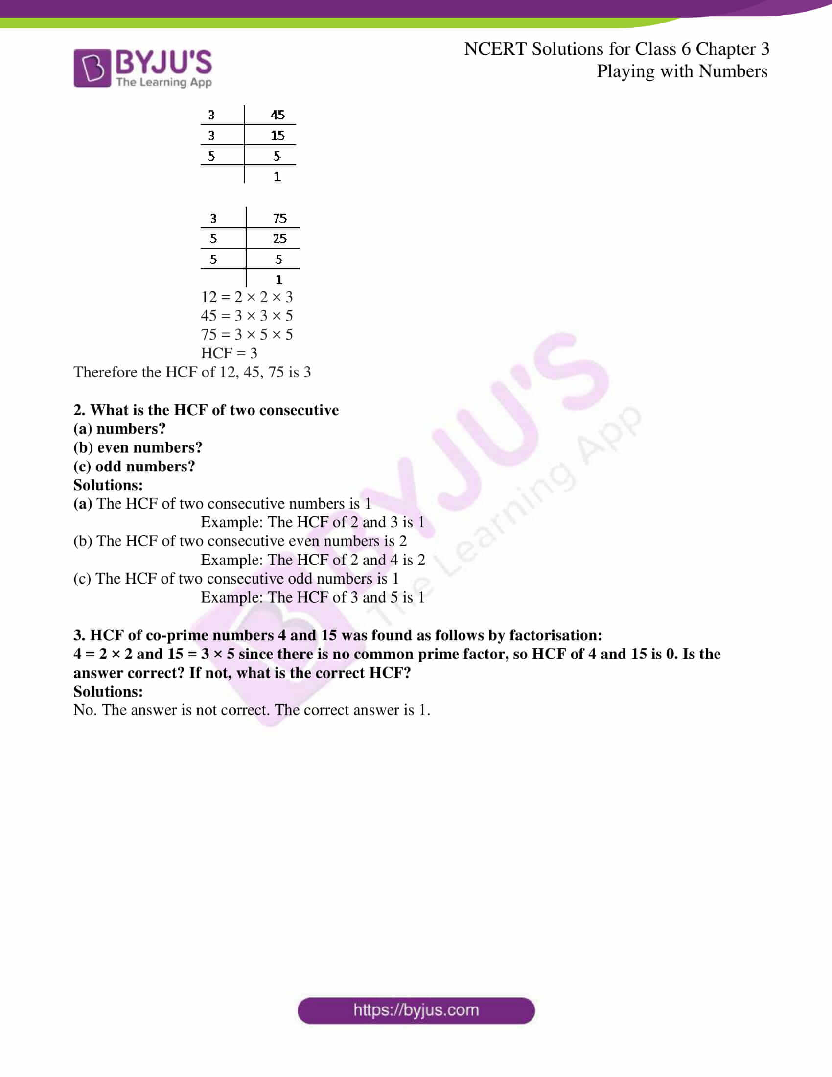 NCERT Solutions Class 6 Maths Chapter 3 Playing With Numbers Download