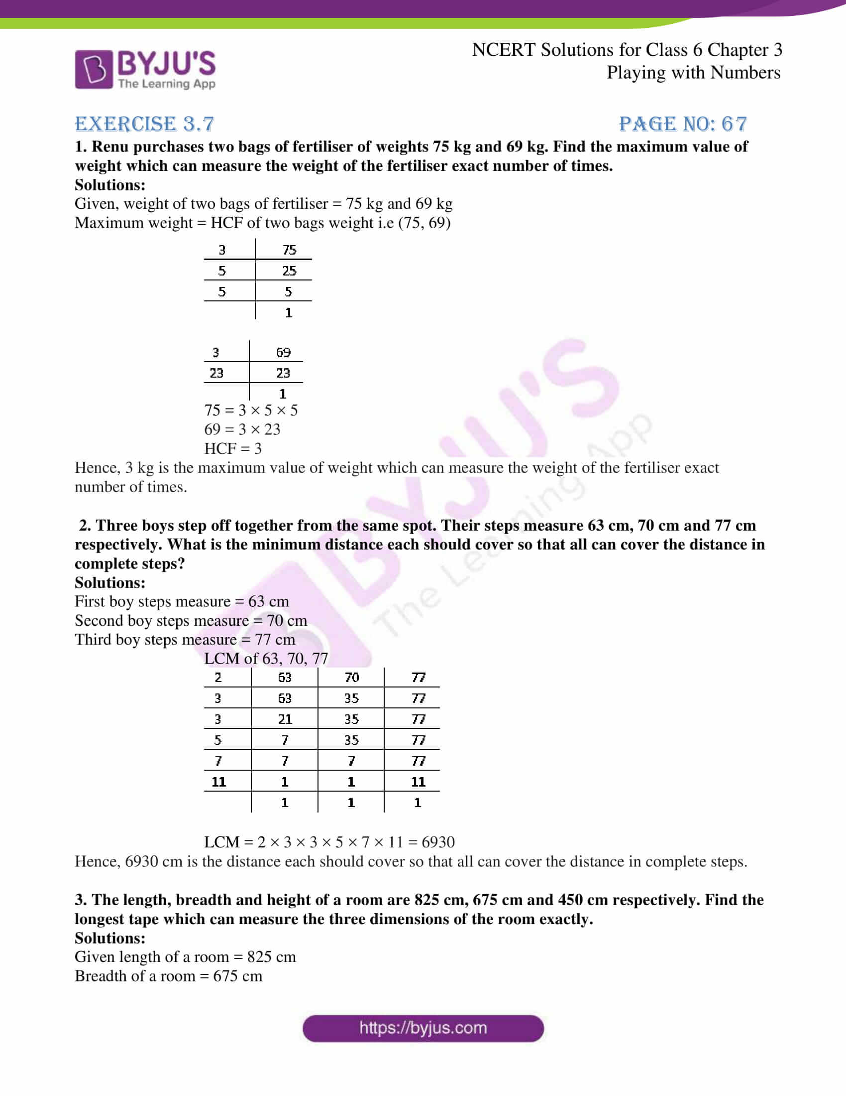 NCERT Solutions Class 6 Maths Chapter 3 Playing With Numbers Download