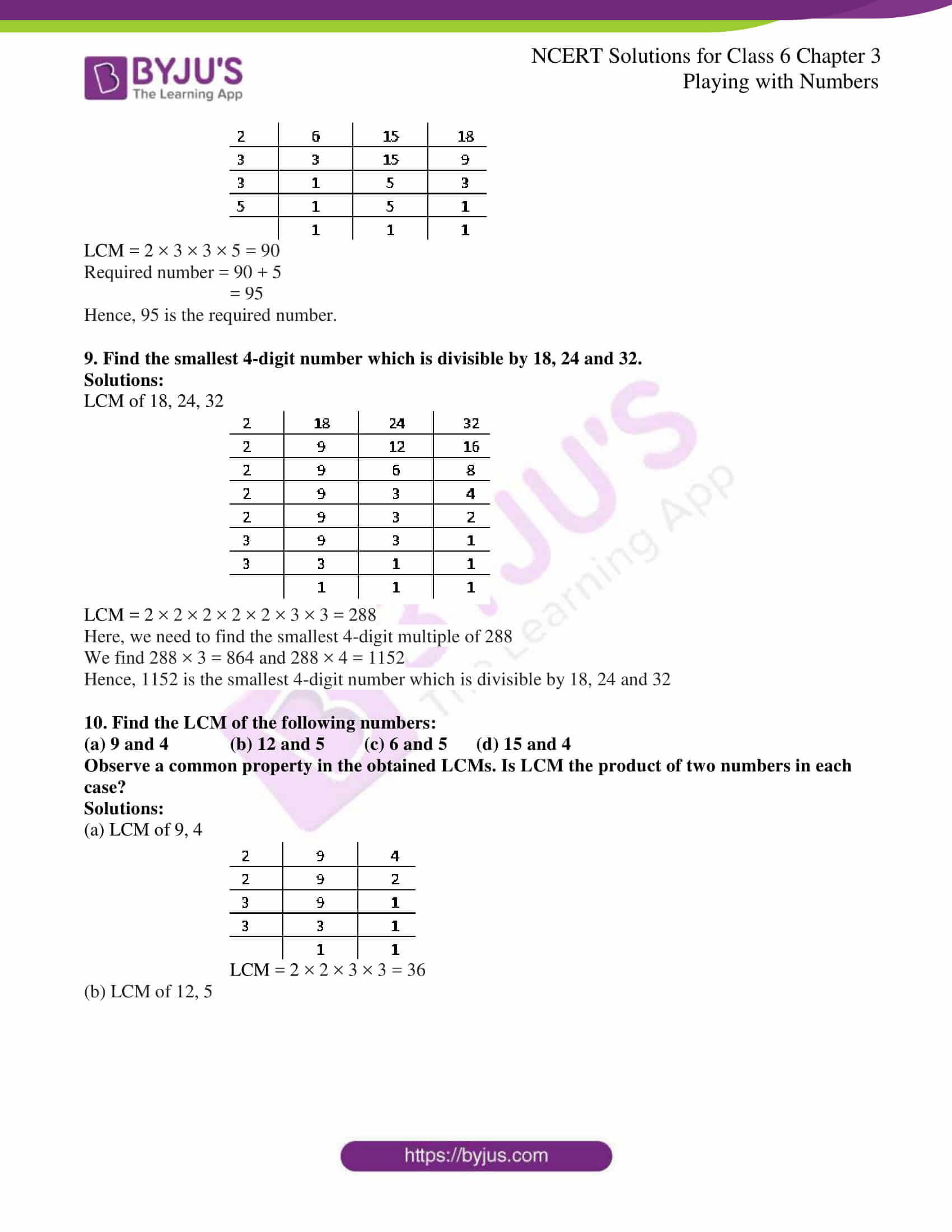 NCERT Solutions Class 6 Maths Chapter 3 Playing With Numbers Download