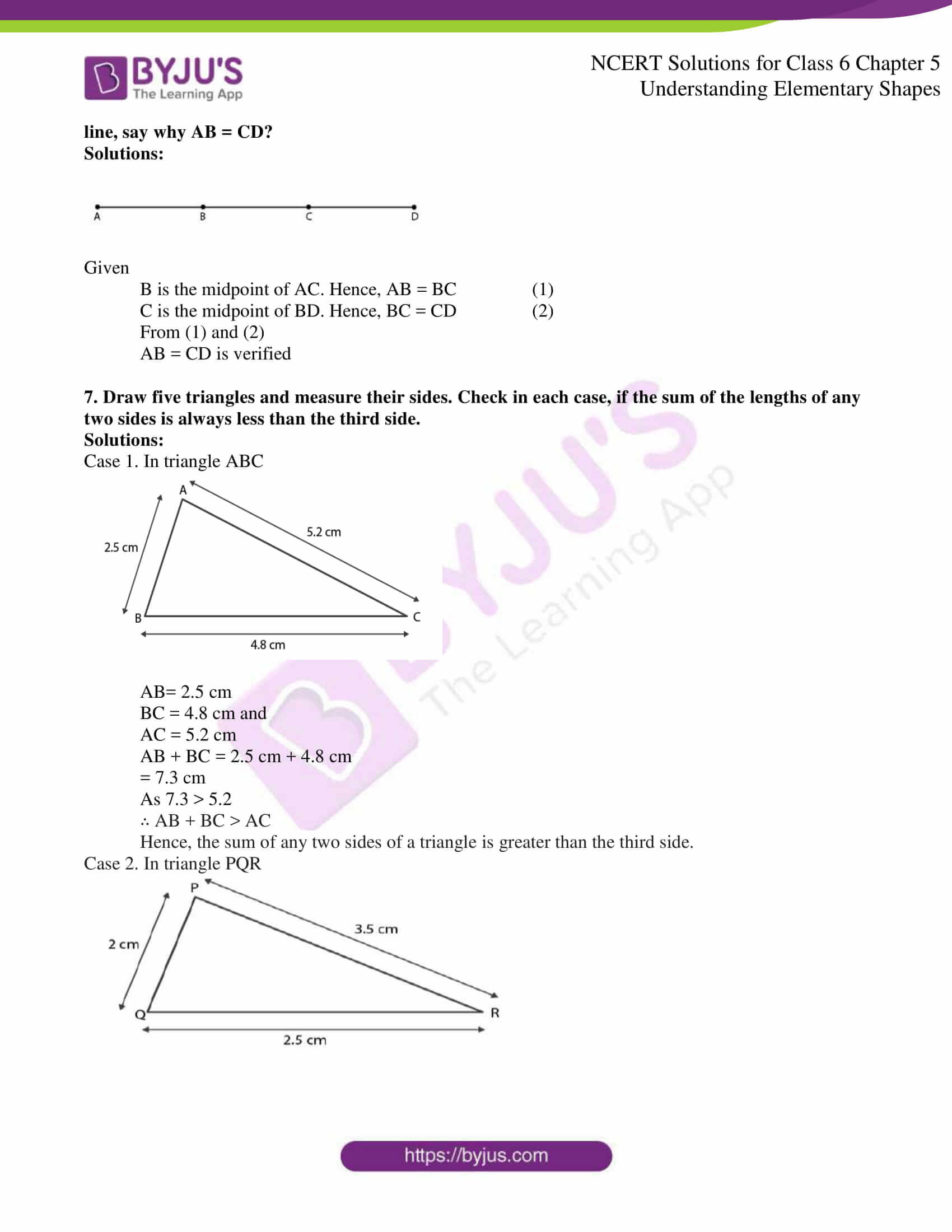 NCERT Solutions Class 6 Maths Chapter 5 Understanding Elementary Shapes 