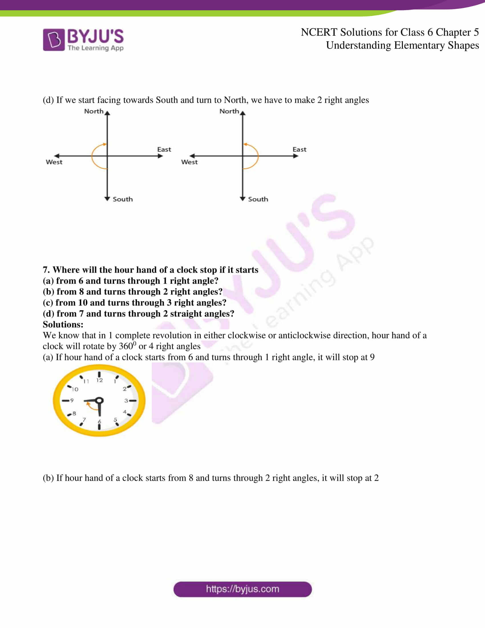 NCERT Solutions Class 6 Maths Chapter 5 Understanding Elementary Shapes ...