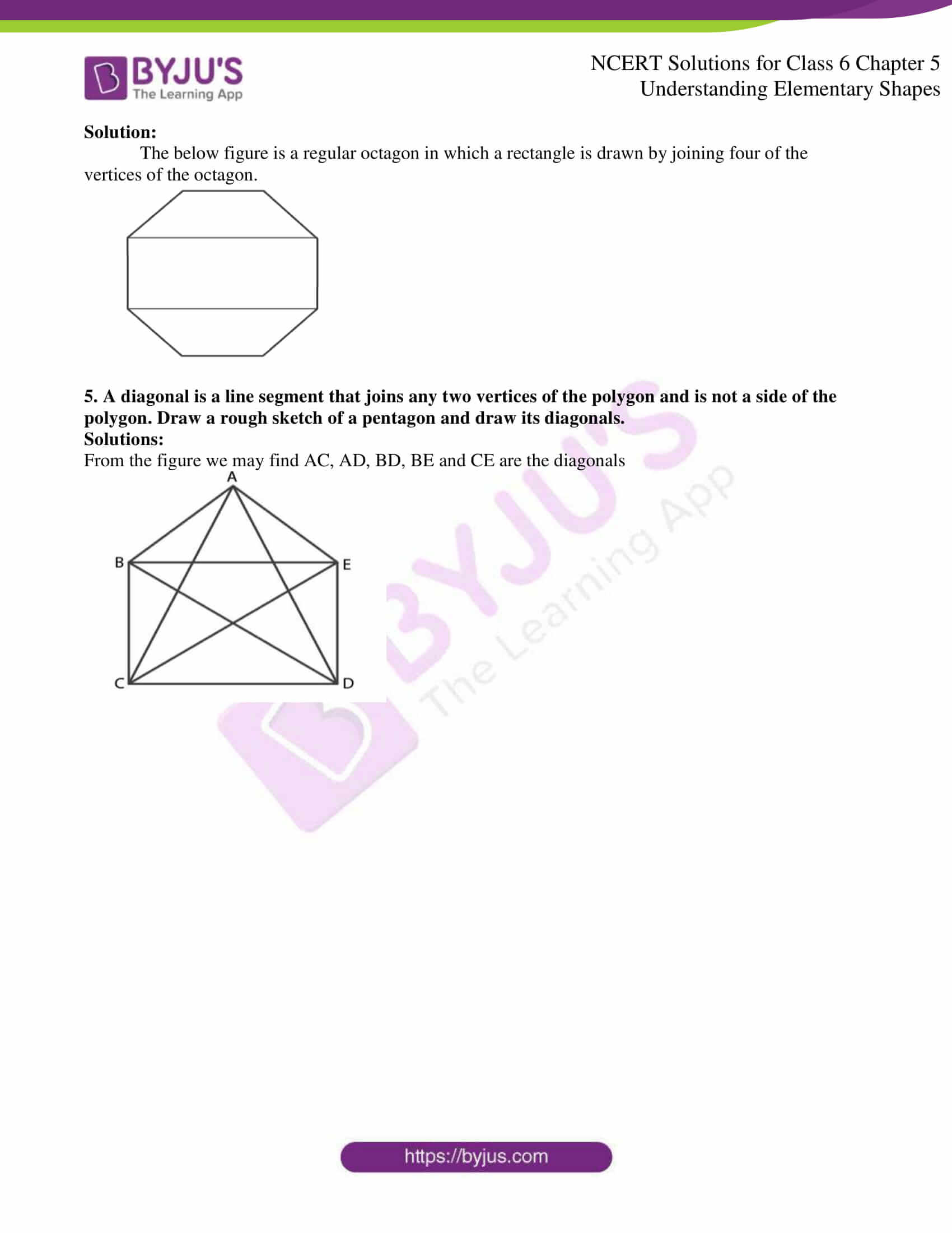 NCERT Solutions Class 6 Maths Chapter 5 Understanding Elementary Shapes NCERT Solutions Class 6 Maths Chapter 5 Understanding Elementary Shapes