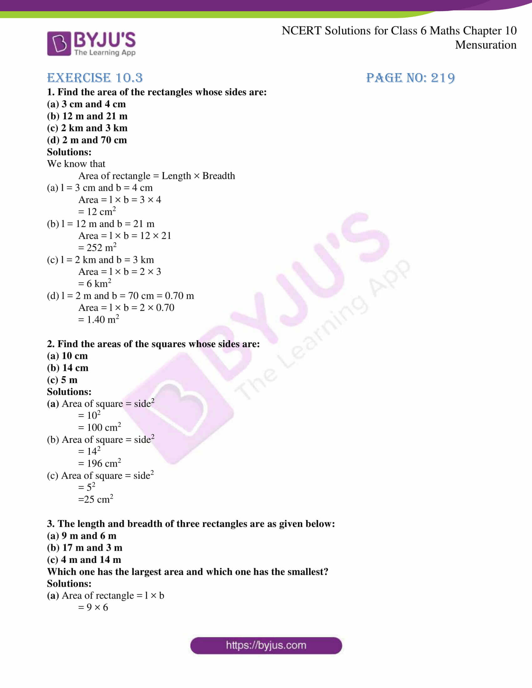 NCERT Solutions Class 6 Maths Chapter 10 Measurement BYJU S