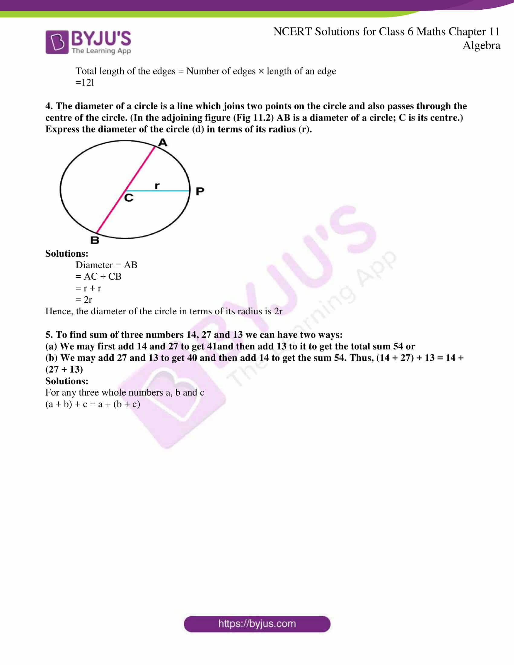 NCERT Solutions for Class 6 Maths Chapter 11 Algebra Exercise 11.2 ...
