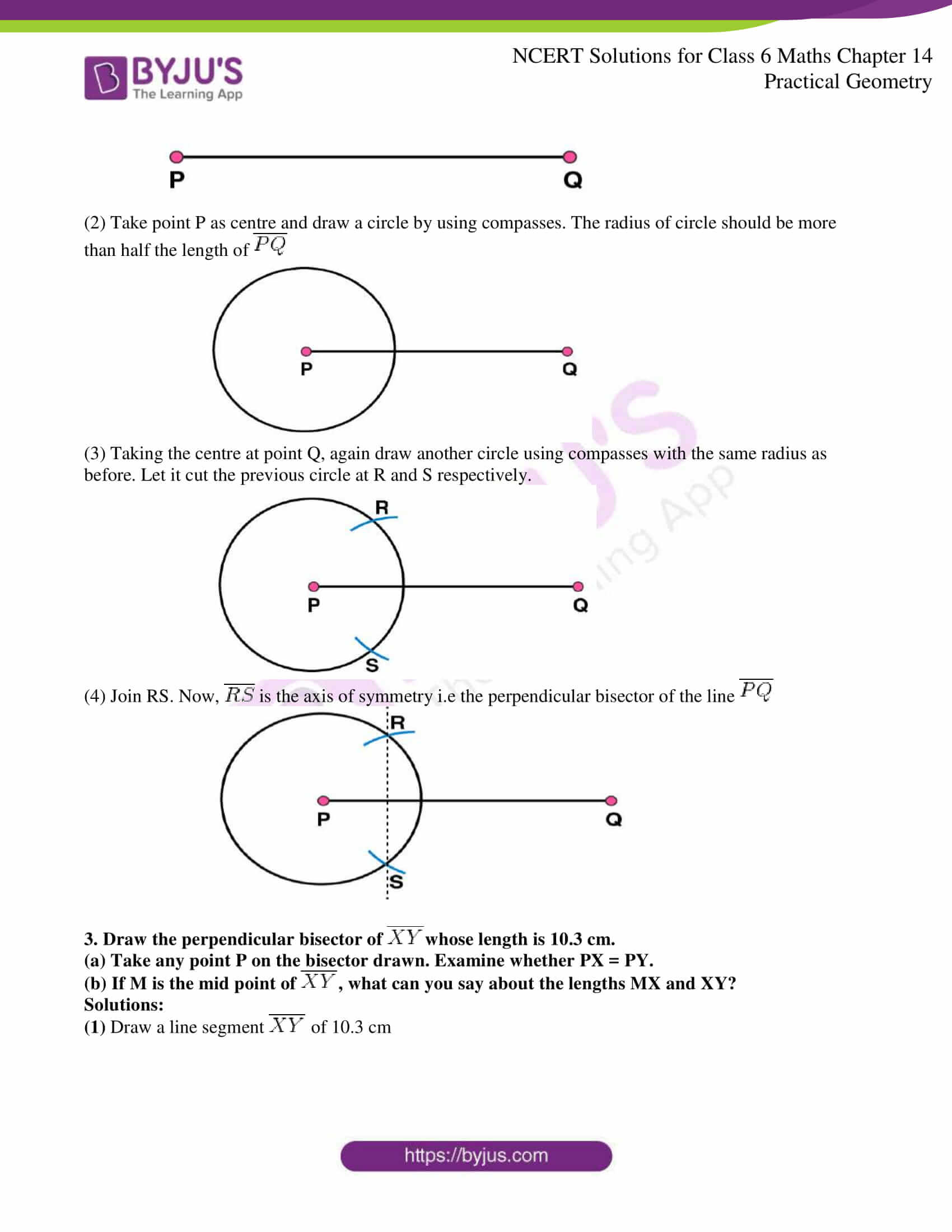 NCERT Solutions Class 6 Maths Chapter 14 Practical Geometry - Free Download