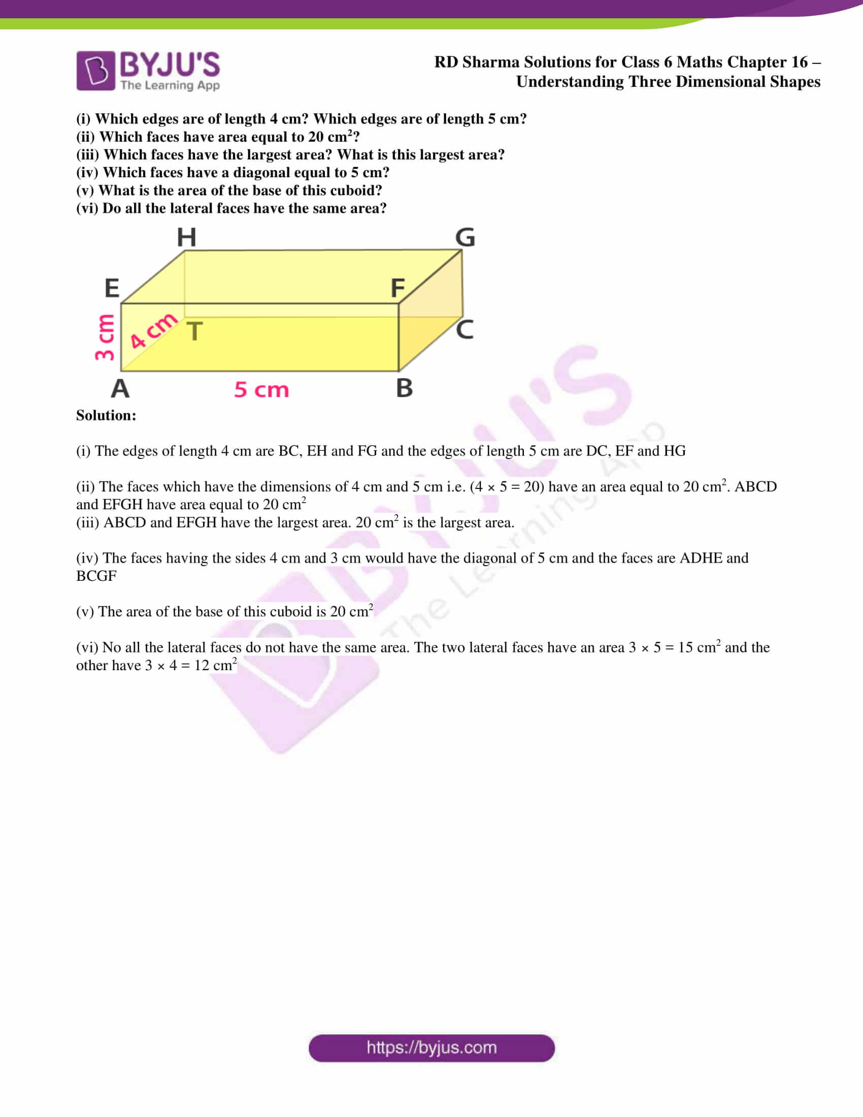 RD Sharma Solutions for Class 6 Chapter 16 Understanding Three ...