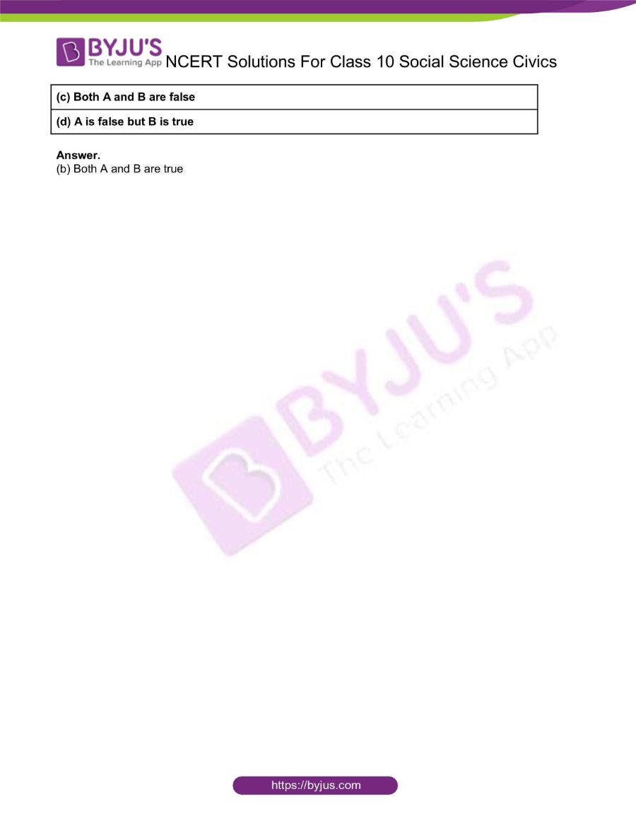 NCERT Solutions For Class 10 Political Science Civics Social Science