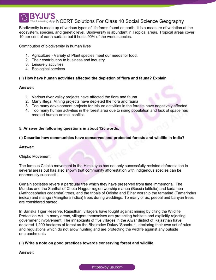 NCERT Solutions For Class 10 Geography Social Science Chapter 2 Forest NCERT Solutions For Class 10 Geography Social Science Chapter 2 Forest