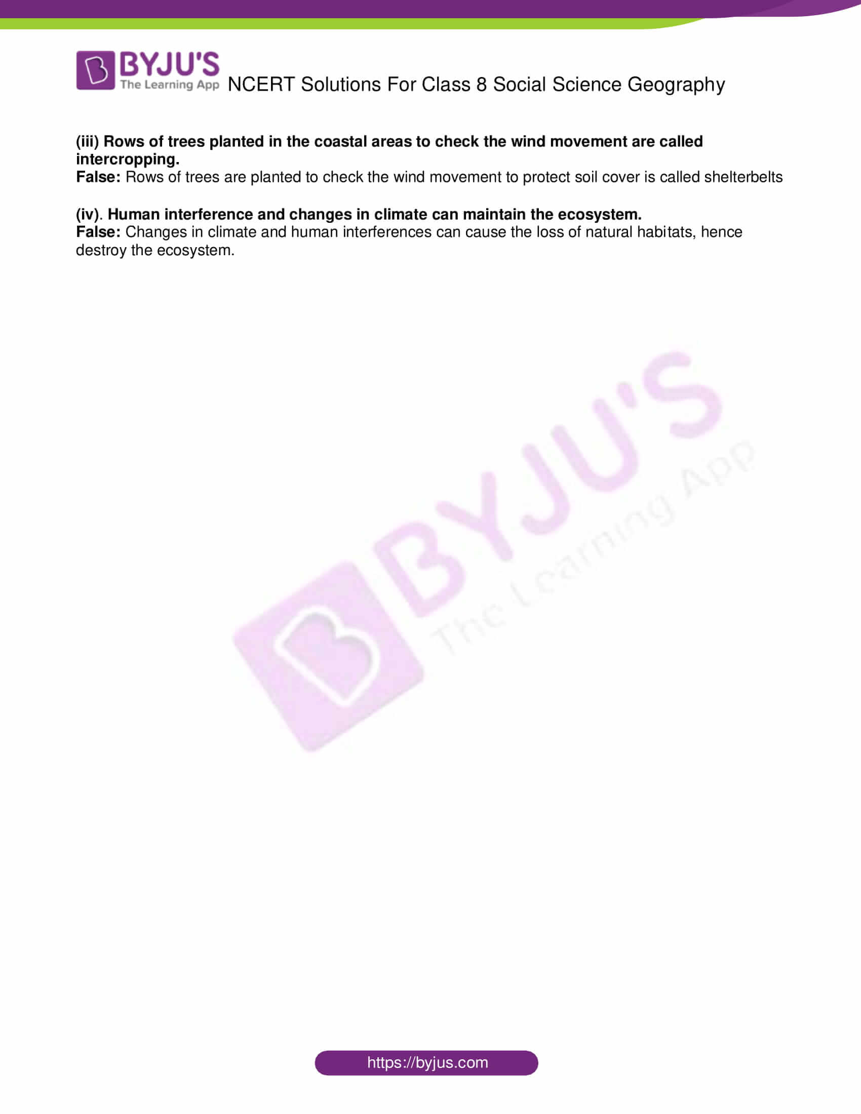 NCERT Solutions For Class 8 Geography Chapter 2 Land Soil Water Natural Vegetation and Wildlife ...