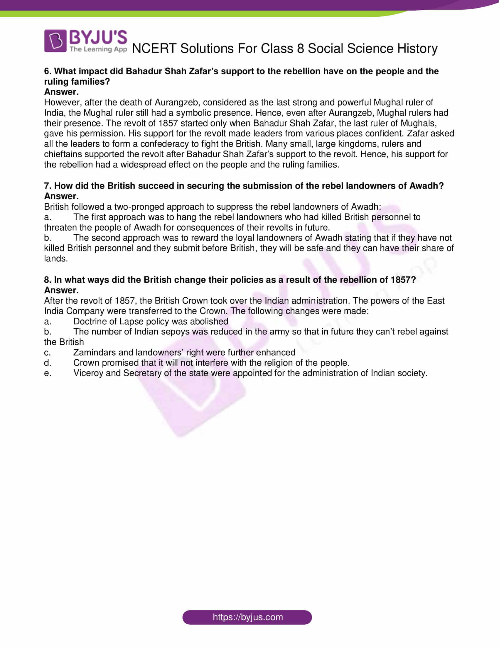 NCERT Solutions For Class 8 History Social Science Chapter 5 When NCERT Solutions For Class 8 History Social Science Chapter 5 When