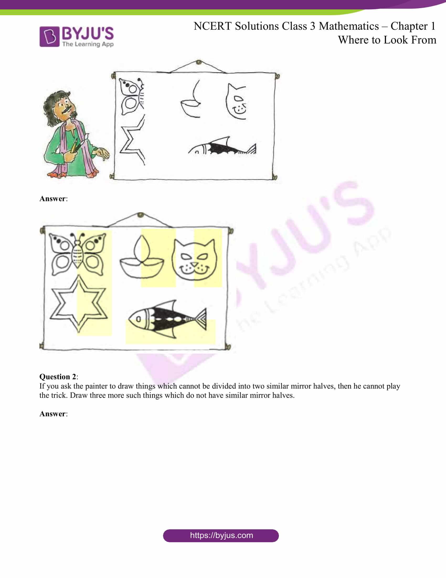 NCERT Solutions Class 3 Maths Chapter 1 Where to Look From | PDF Download