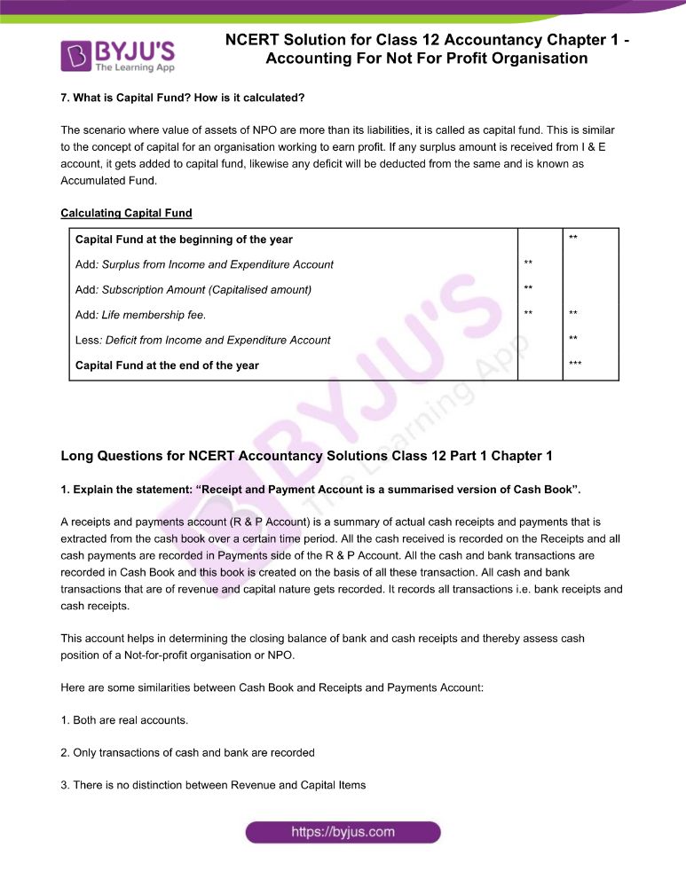 NCERT Solution for Class 12 Accountancy Chapter 1 Accounting for Not ...