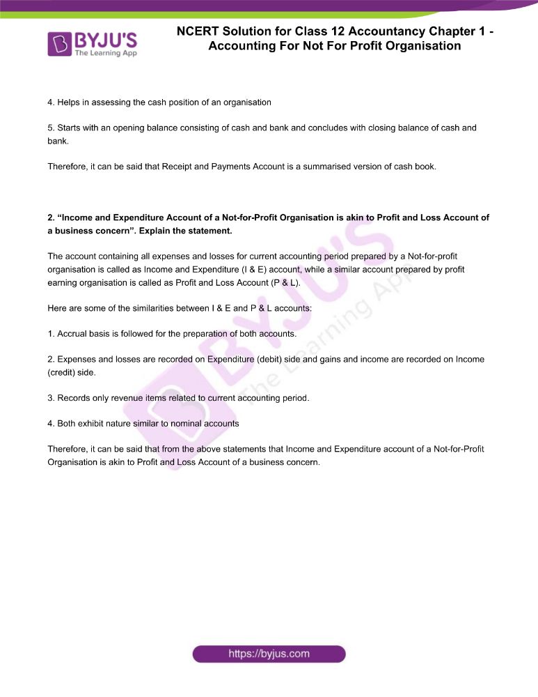 NCERT Solution for Class 12 Accountancy Chapter 1 Accounting for Not ...