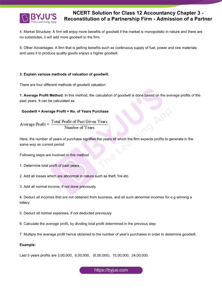 NCERT Solution for Class 12 Accountancy Chapter 3 Reconstitution of a ...