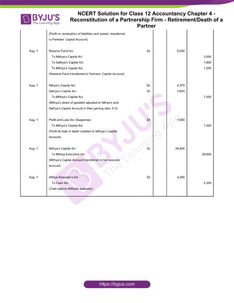 NCERT Solution For Class 12 Accountancy Chapter 4 Reconstitution Of A ...