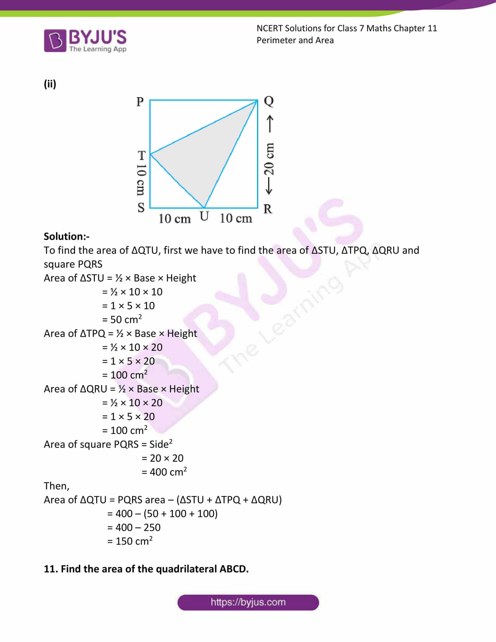 NCERT Solutions for Class 7 Maths Exercise 11.4 Chapter 11 Perimeter ...