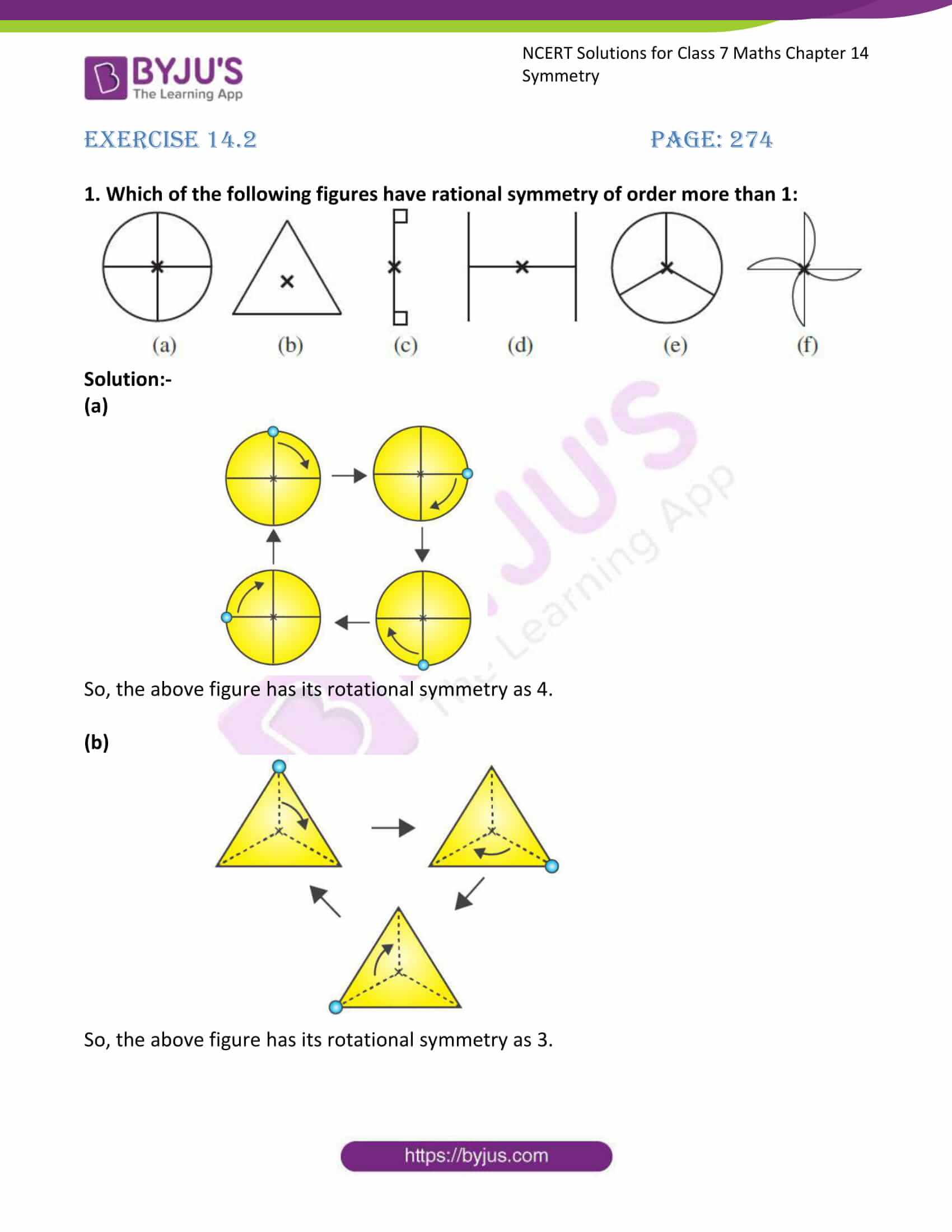NCERT Solutions for Class 7 Maths Exercise 14.2 Chapter 14 Symmetry ...