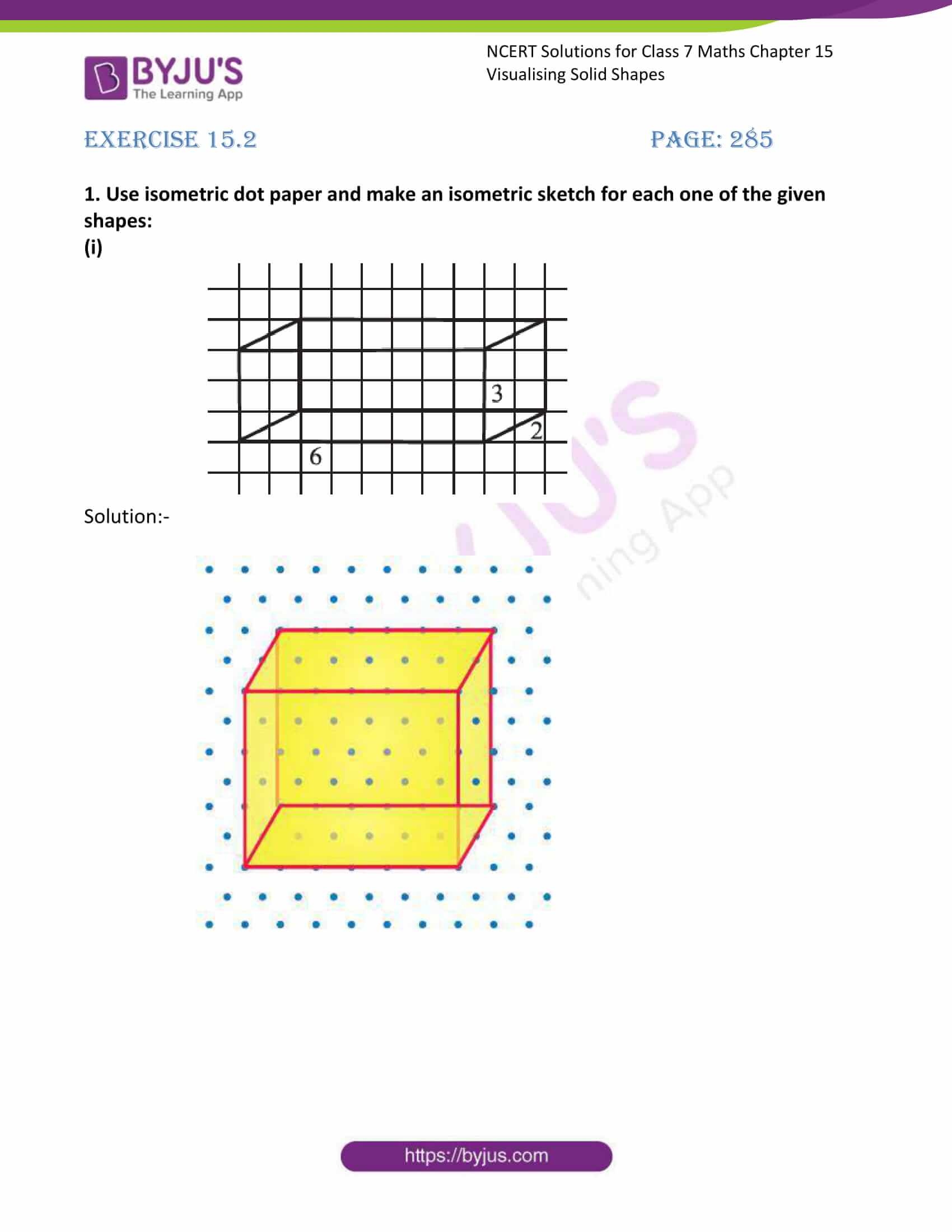 NCERT Solutions for Class 7 Maths Chapter 15 Visualising Solid Shapes ...