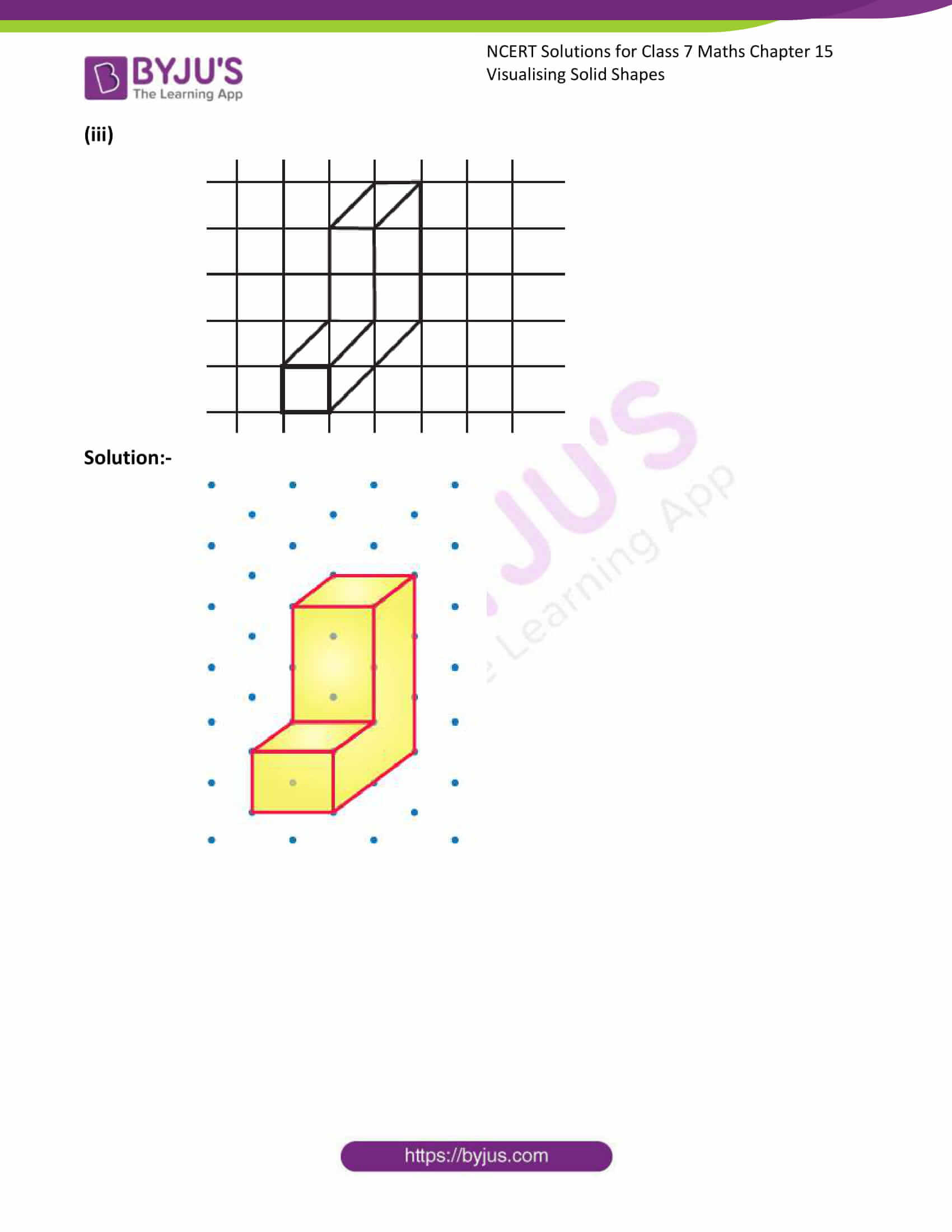 NCERT Solutions for Class 7 Maths Chapter 15 Visualising Solid Shapes ...