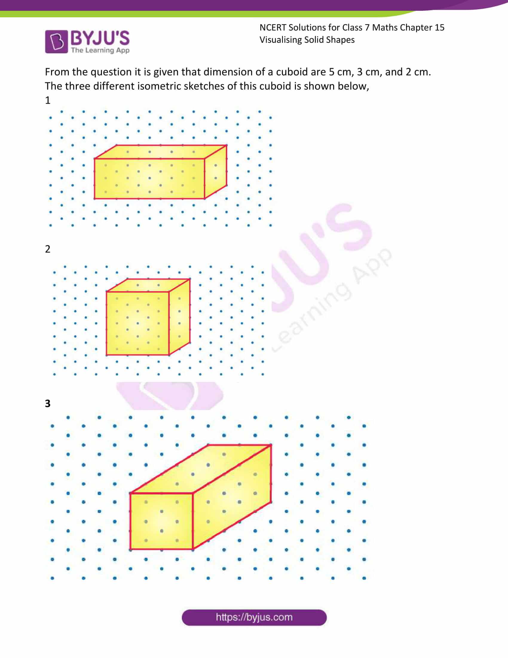 NCERT Solutions for Class 7 Maths Chapter 15 Visualising Solid Shapes ...