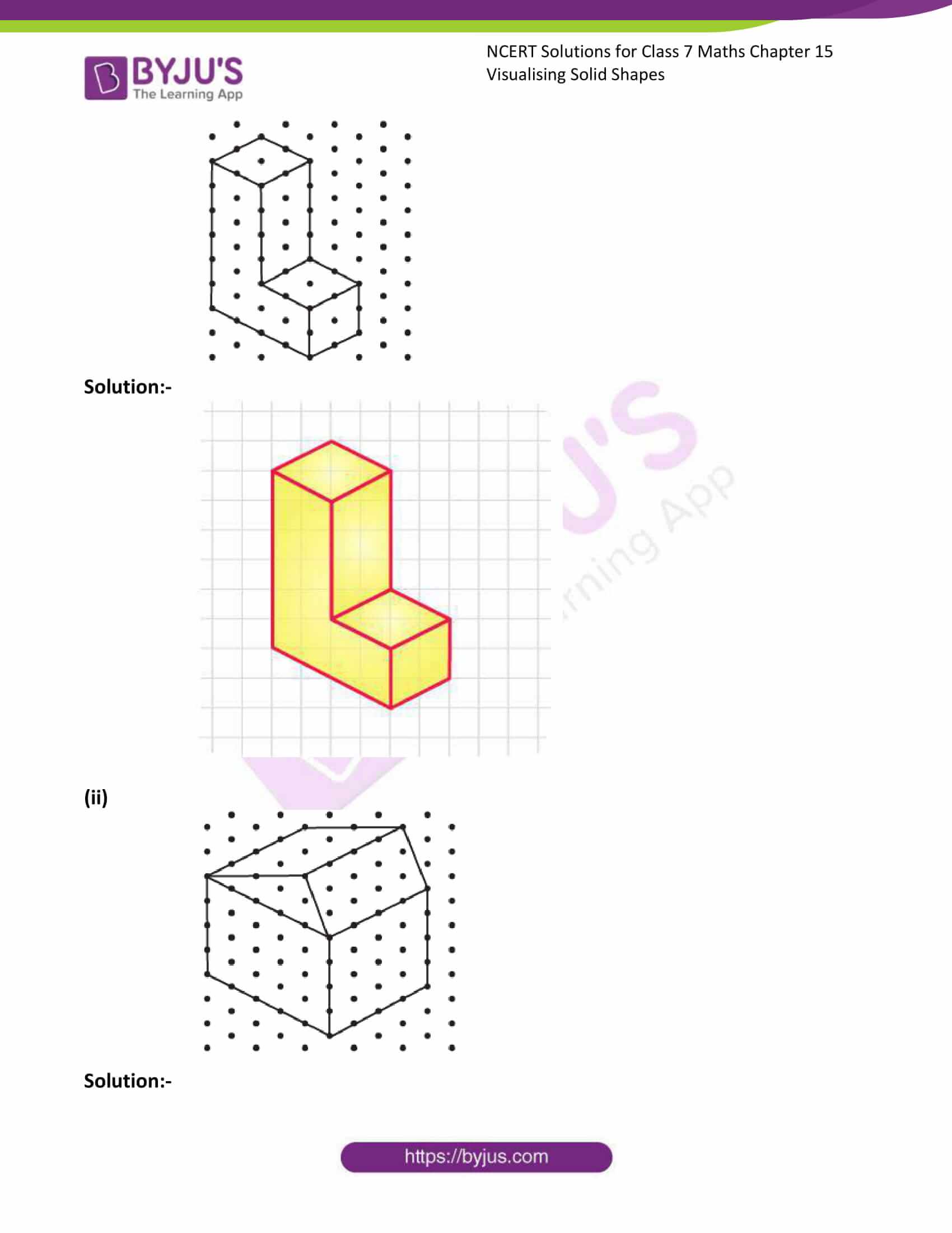 NCERT Solutions for Class 7 Maths Chapter 15 Visualising Solid Shapes ...