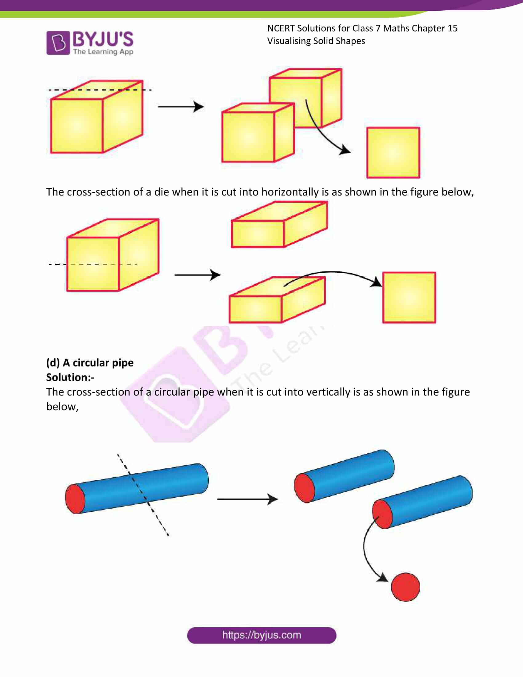 NCERT Solutions for Class 7 Maths Chapter 15 Visualising Solid Shapes ...