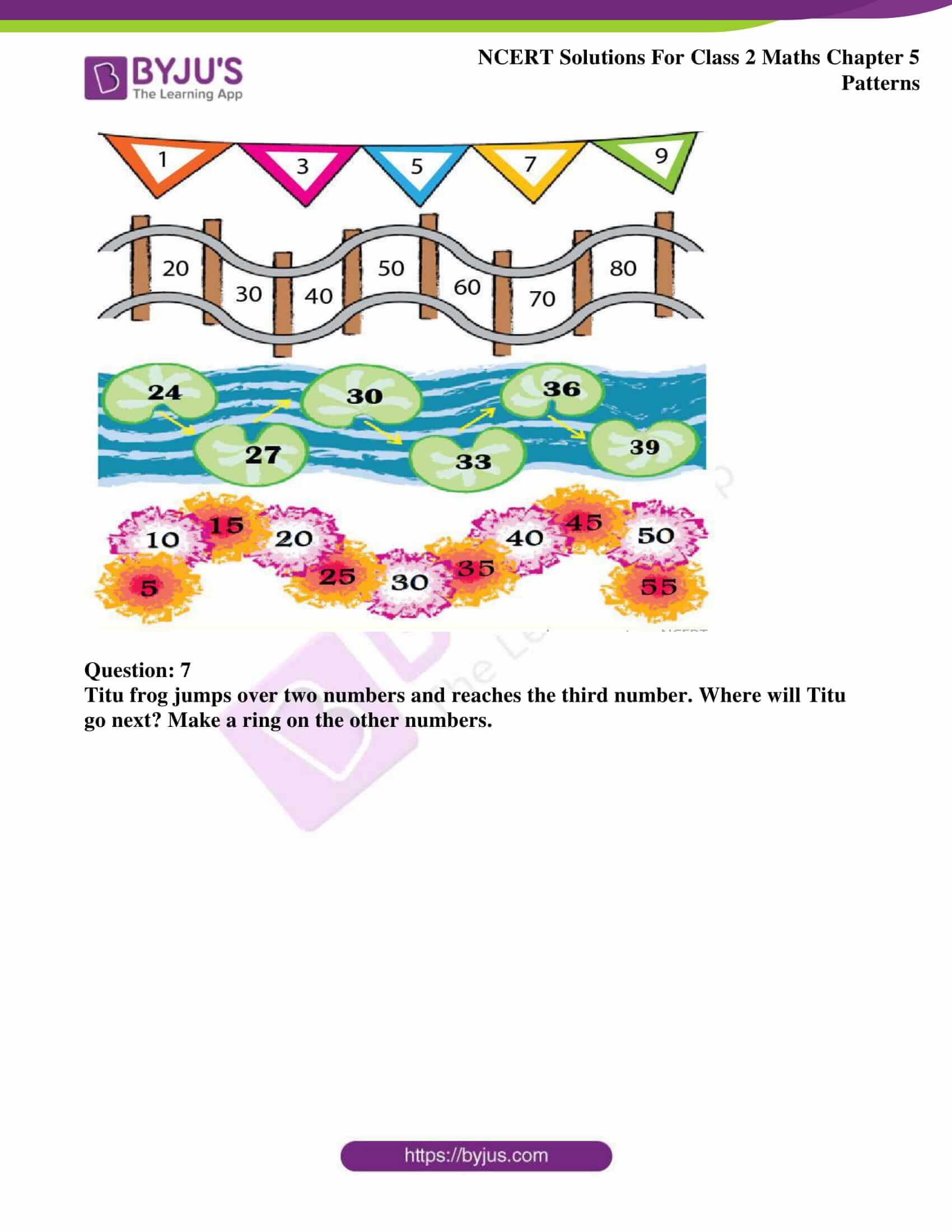 NCERT Solutions for Class 2 Maths Chapter 5 Patterns Get Free PDF.