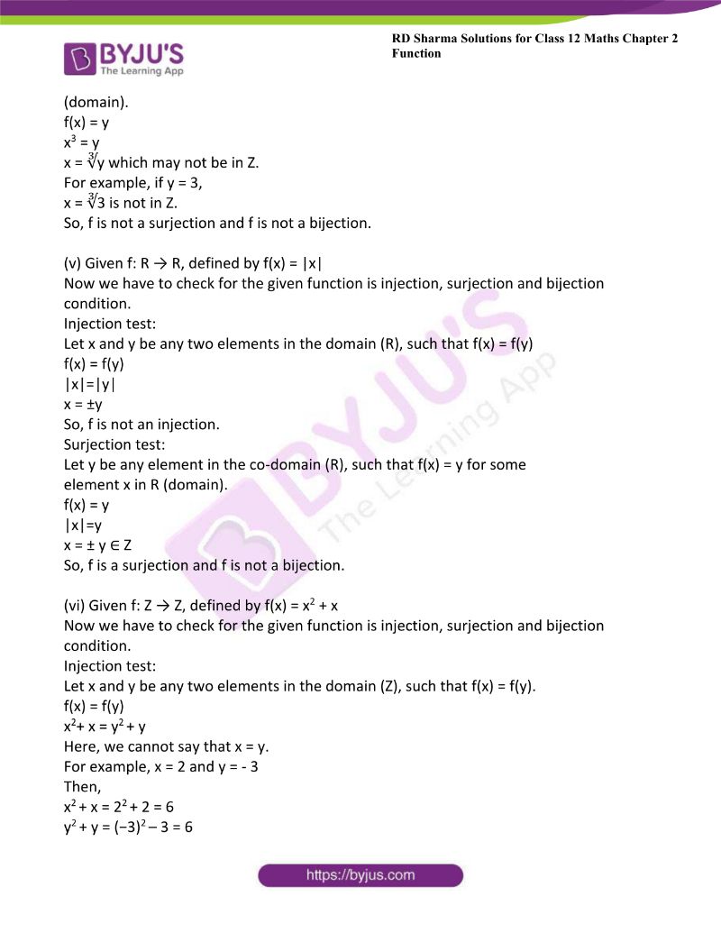 RD Sharma Solutions for Class 12 Maths Chapter 2 - Function Exercise 2. ...