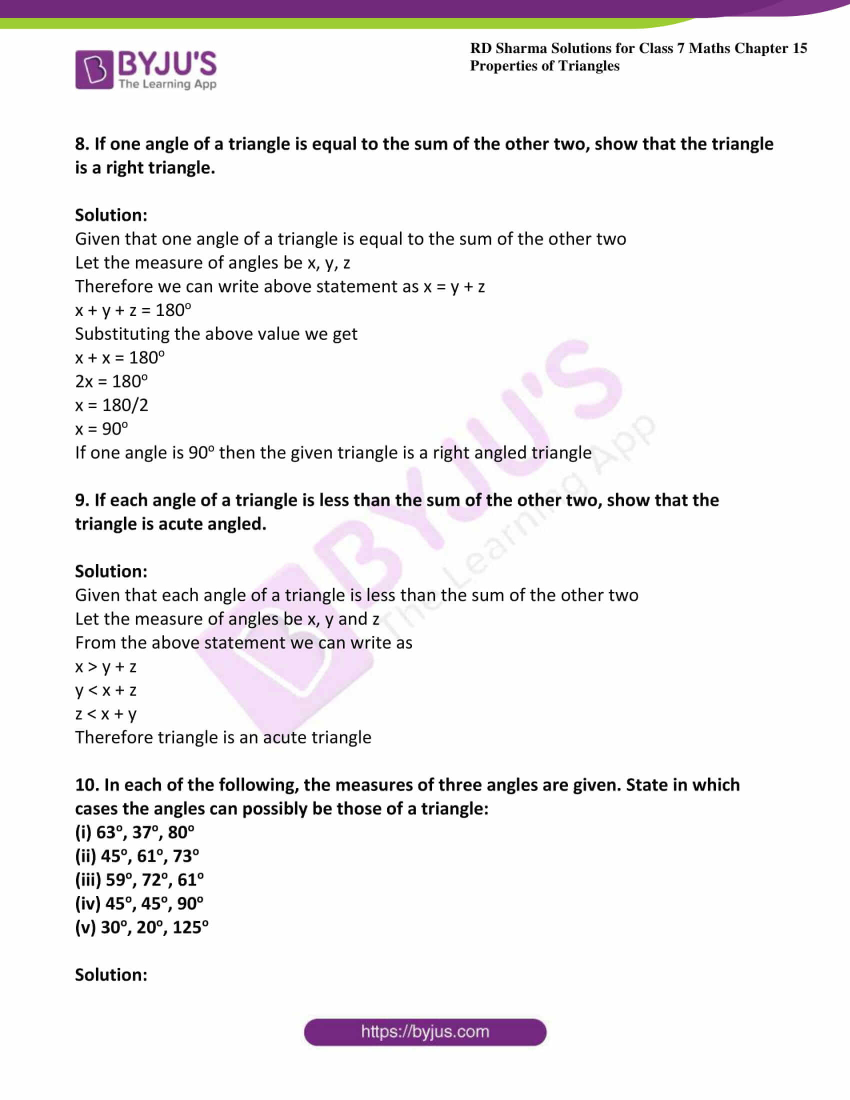 RD Sharma Solutions for Class 7 Maths Chapter 15 - Properties Of ...