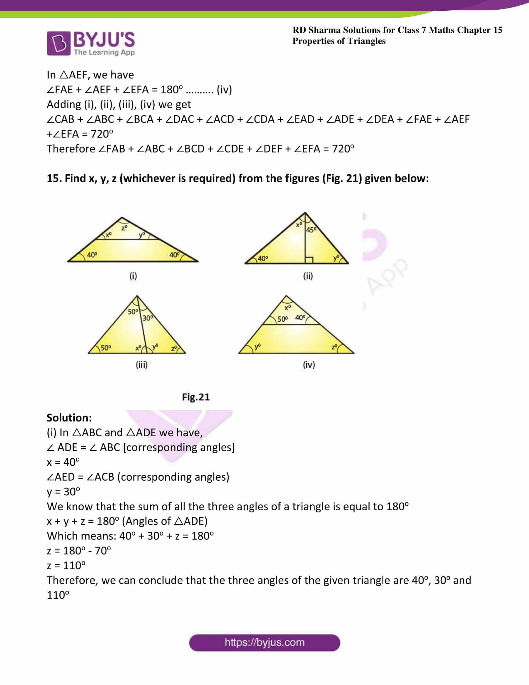 RD Sharma Solutions for Class 7 Maths Chapter 15 - Properties Of ...