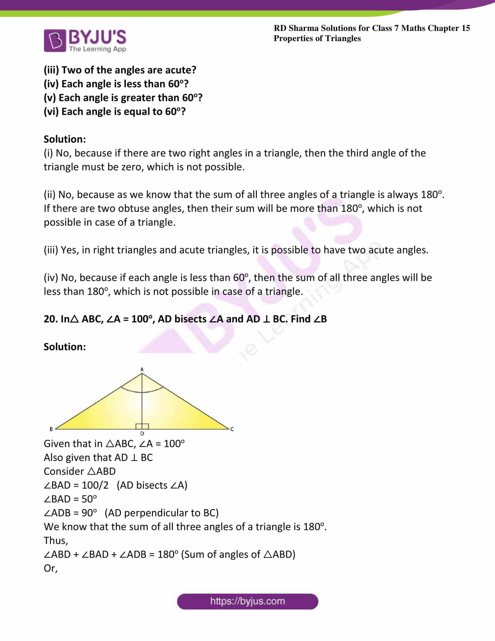 RD Sharma Solutions for Class 7 Maths Chapter 15 - Properties Of ...