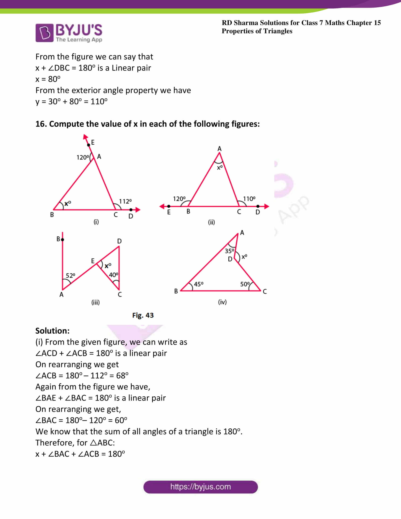 RD Sharma Solutions for Class 7 Maths Chapter 15 - Properties of ...