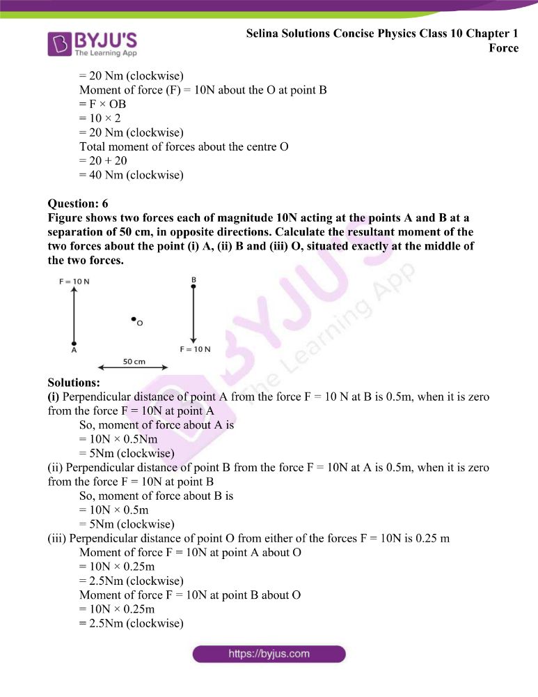 Selina Solutions Concise Physics Class 10 Chapter 1 Force Free PDF Selina Solutions Concise Physics Class 10 Chapter 1 Force Free PDF