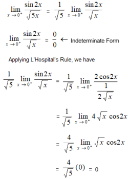 Solving Indeterminate Forms Using L'Hospital's Rule