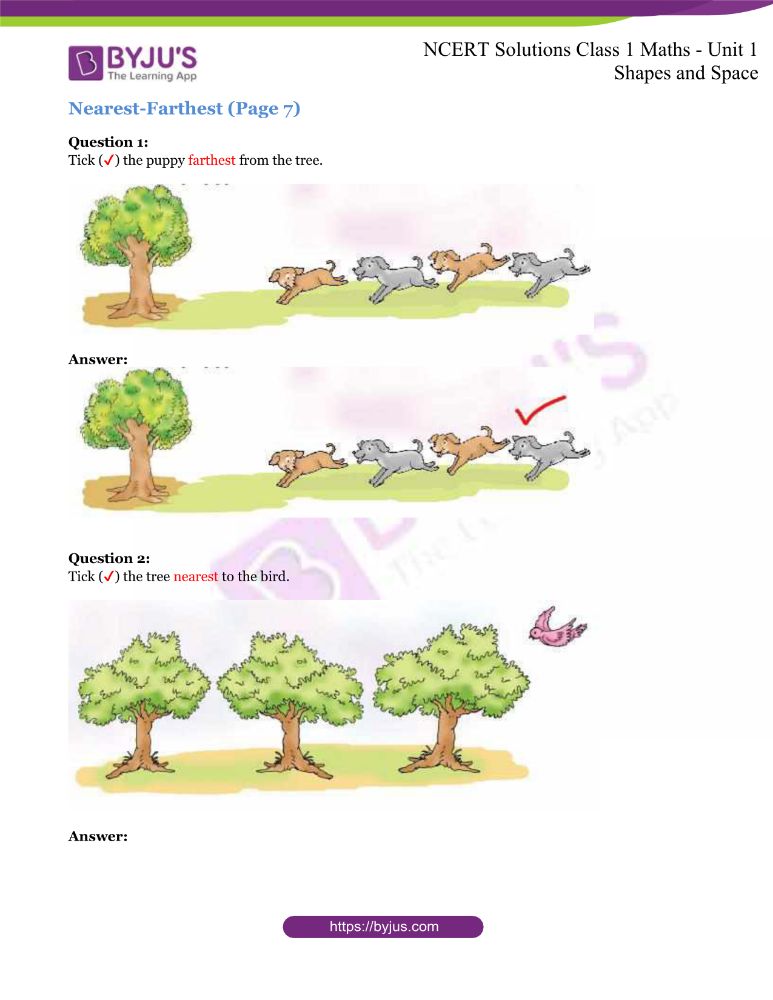 NCERT Solutions For Class 1 Maths Chapter 1 Shapes And Space PDF ncert-solutions-for-class-1-maths-chapter-1-shapes-and-space-pdf