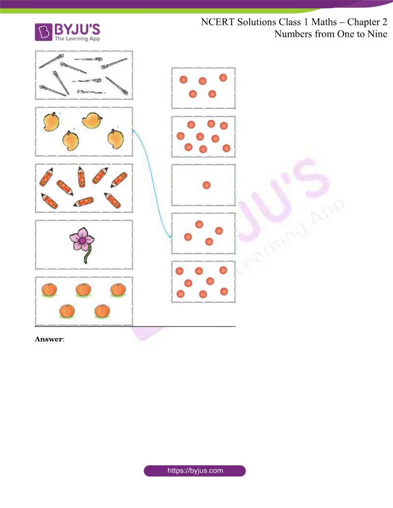 NCERT Solutions for Class 1 Maths Chapter 2 Numbers from One to Nine ...