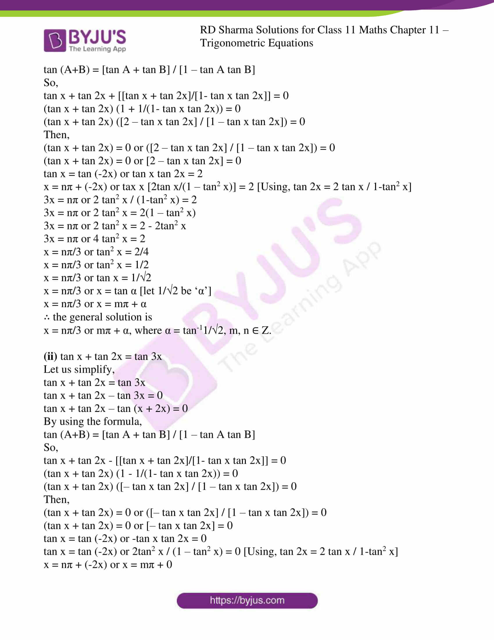 RD Sharma Solutions For Class 11 Maths Updated 2023 24 Chapter 11