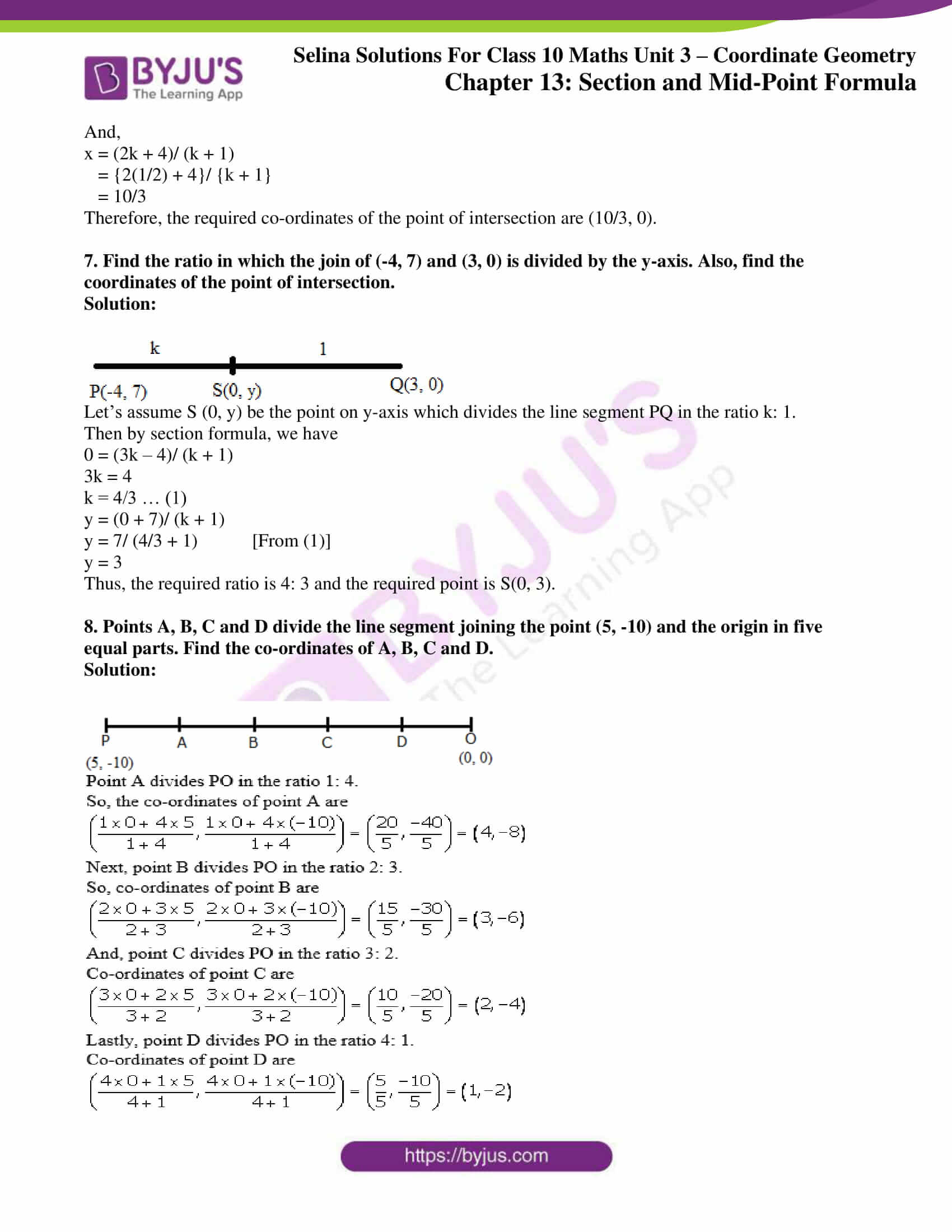 Selina Solutions Concise Mathematics Class 10 Chapter 13 Section And 