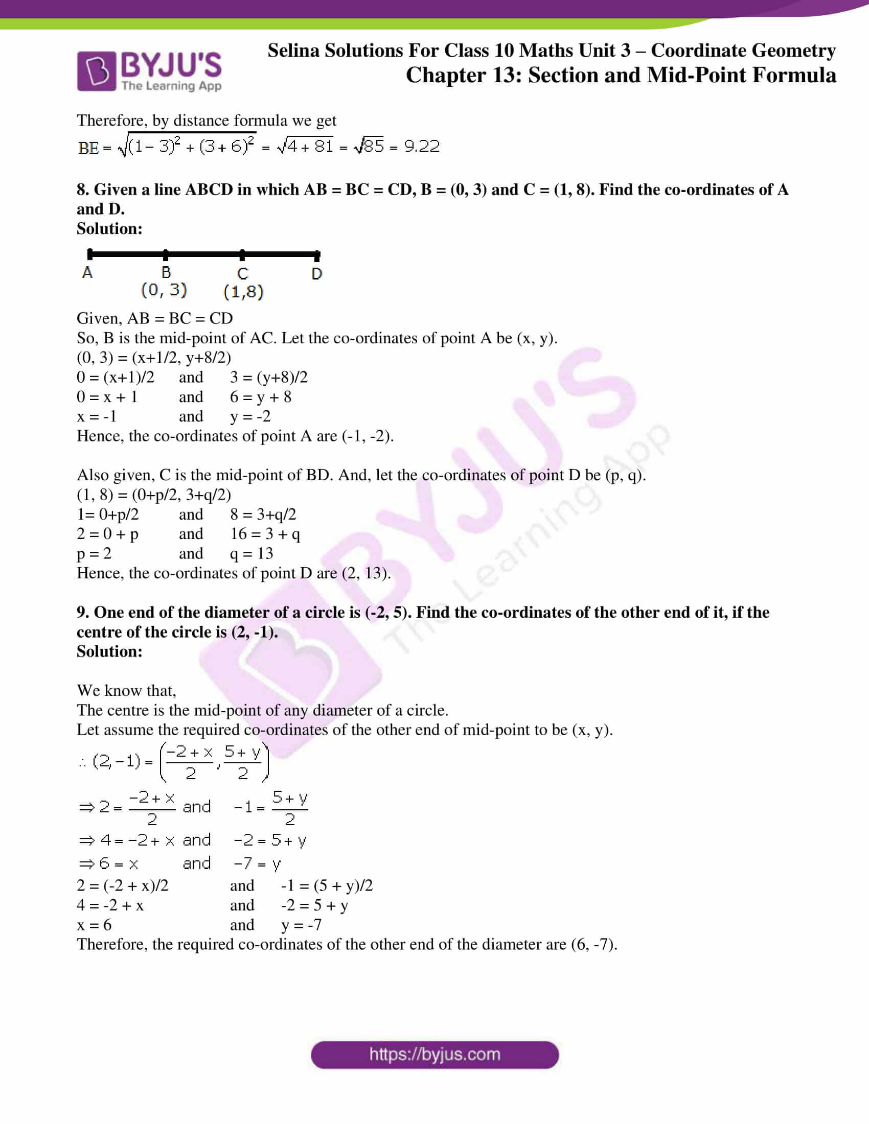 Selina Solutions Concise Mathematics Class 10 Chapter 13 Section And 