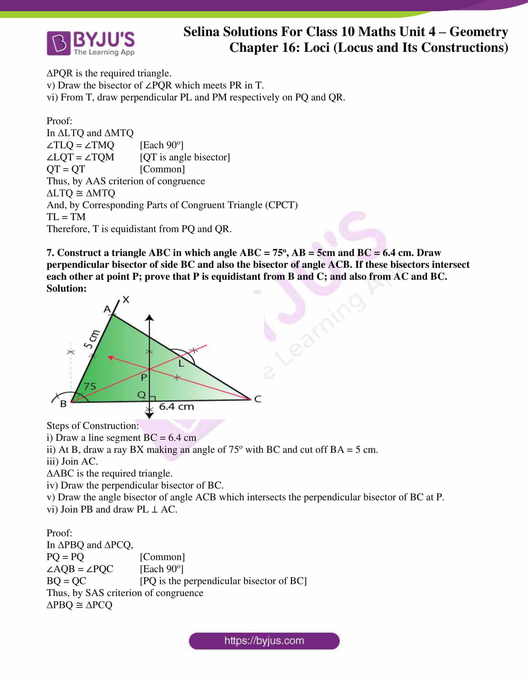 Selina Solutions Concise Mathematics Class 10 Chapter 16 Loci (Locus ...