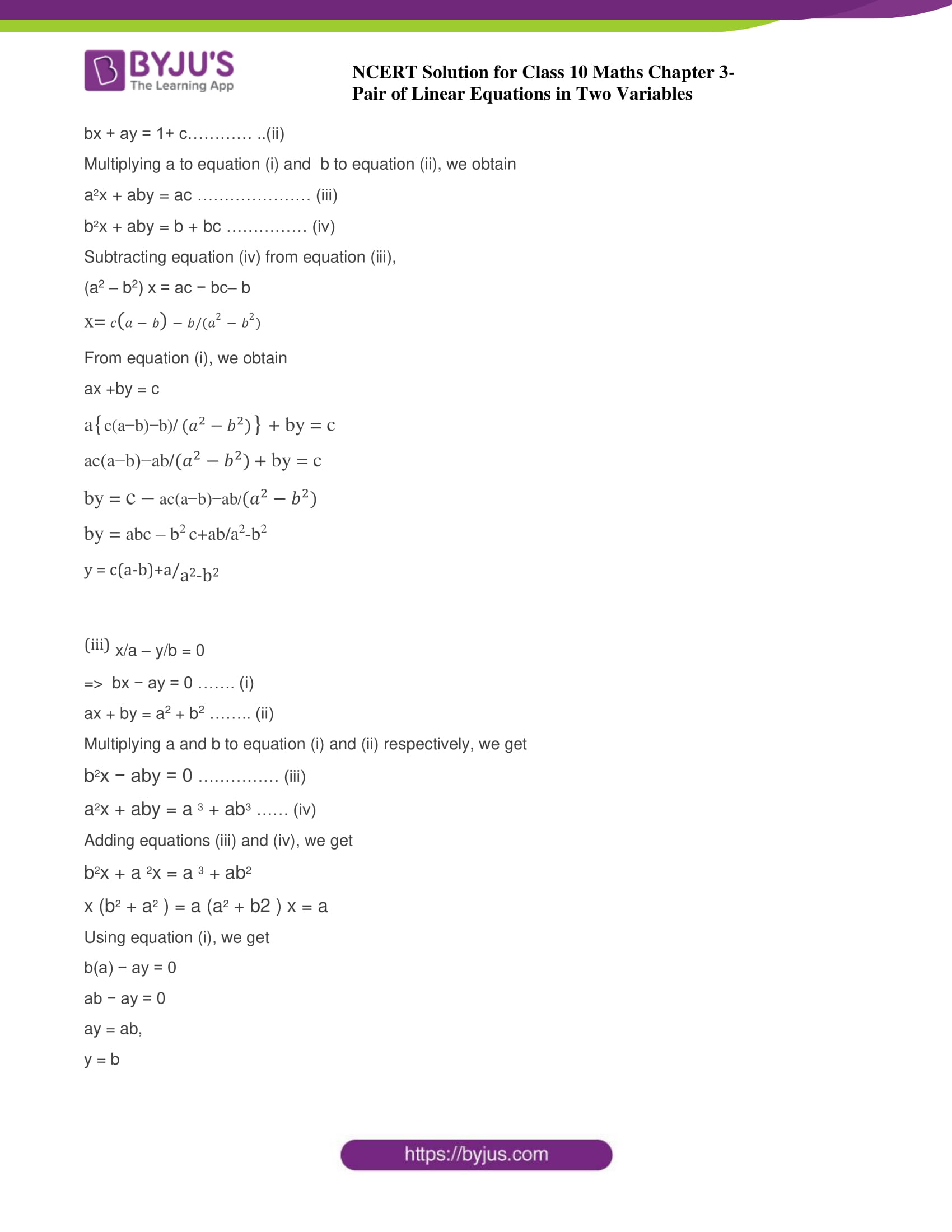 NCERT Solutions for Class 10 Maths Exercise 3.7 Chapter 3- linear ...