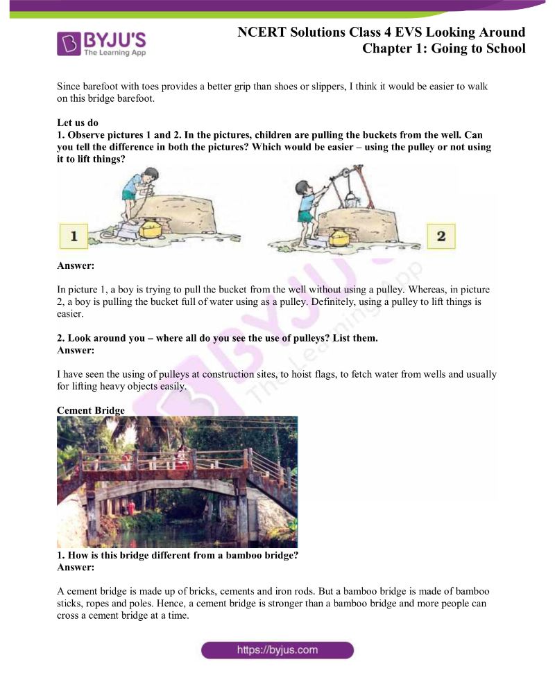 NCERT Solutions Class 4 EVS Chapter 1 Going To School Free Download NCERT Solutions Class 4 EVS Chapter 1 Going To School Free Download