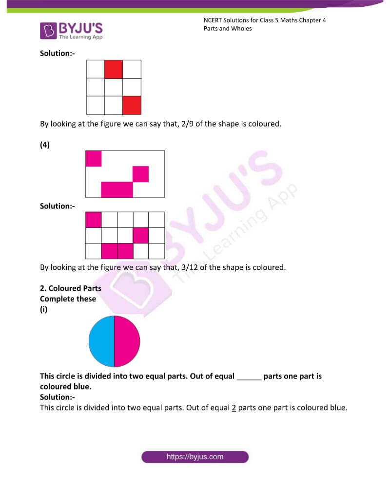 NCERT Solutions Class 5 Maths Chapter 4 Parts And Wholes BYJU S ncert-solutions-class-5-maths-chapter-4-parts-and-wholes-byju-s