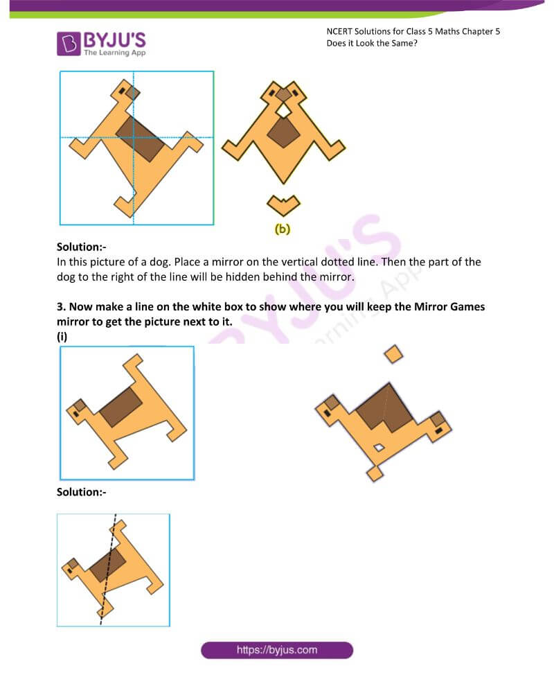 NCERT Solutions Class 5 Maths Chapter 5 Does It Look The Same Free
