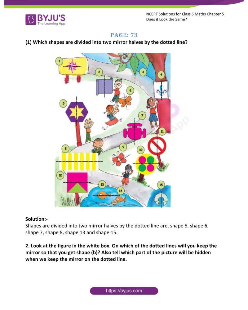 NCERT Solutions Class 5 Maths Chapter 5 Does It Look The Same Free