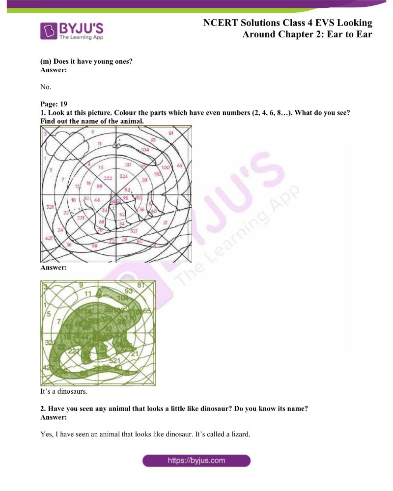 NCERT Solutions Class 4 EVS Chapter 2 Ear to Ear - Get Free PDFs