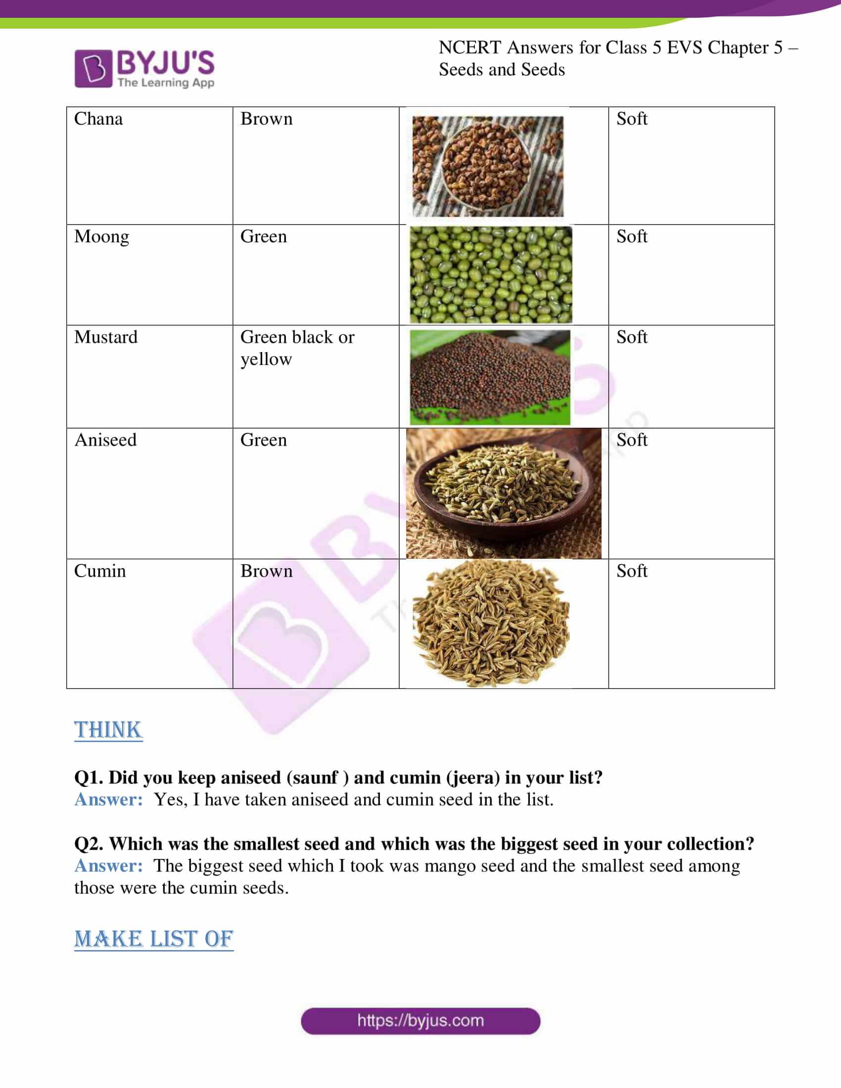 ncert ans class 5 evs ch5 seeds and seeds 6